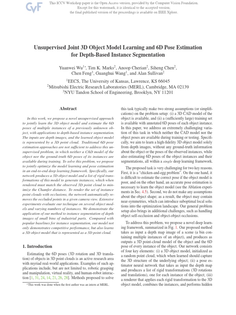 Wu Unsupervised Joint 3d Object Model Learning And 6d Pose Estimation