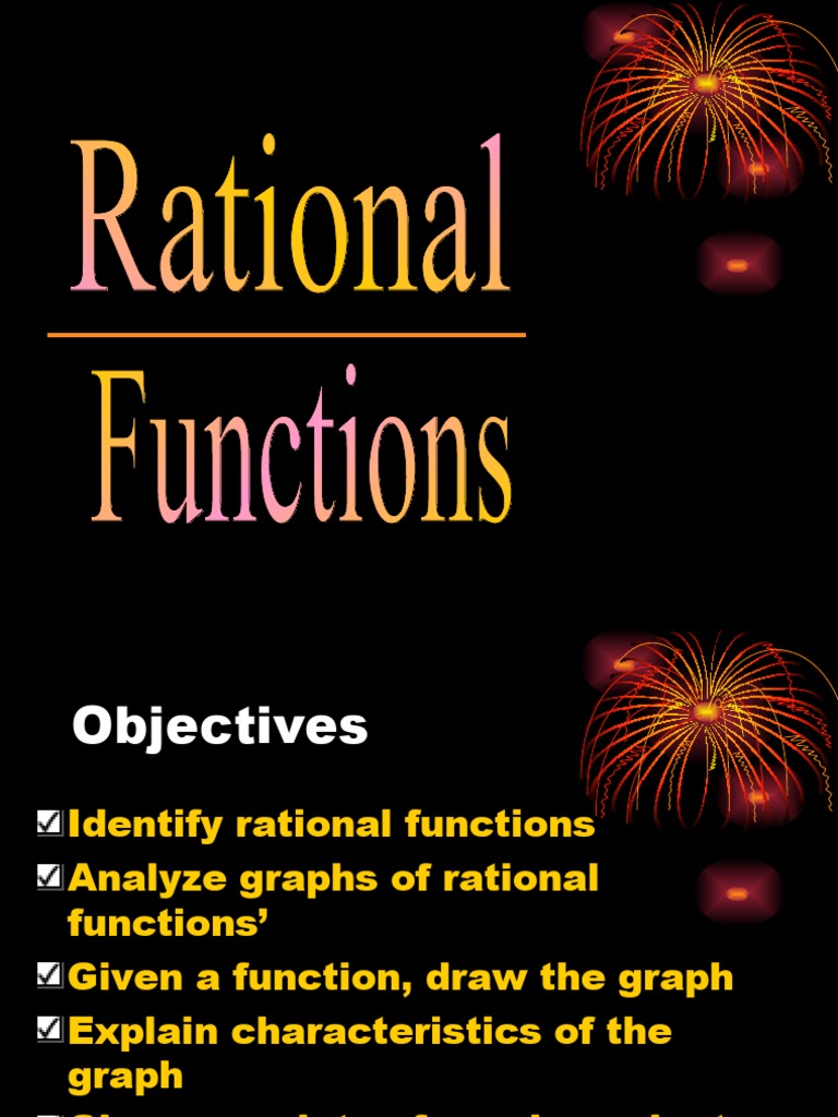 Rational Functions and Their Graph | PDF | Asymptote | Function ...