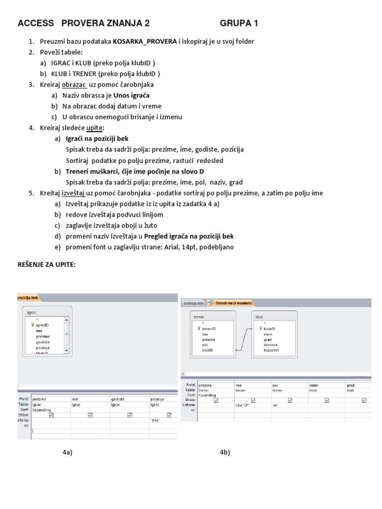 Primer Vezbe Za Proveru Znanja 2 | PDF