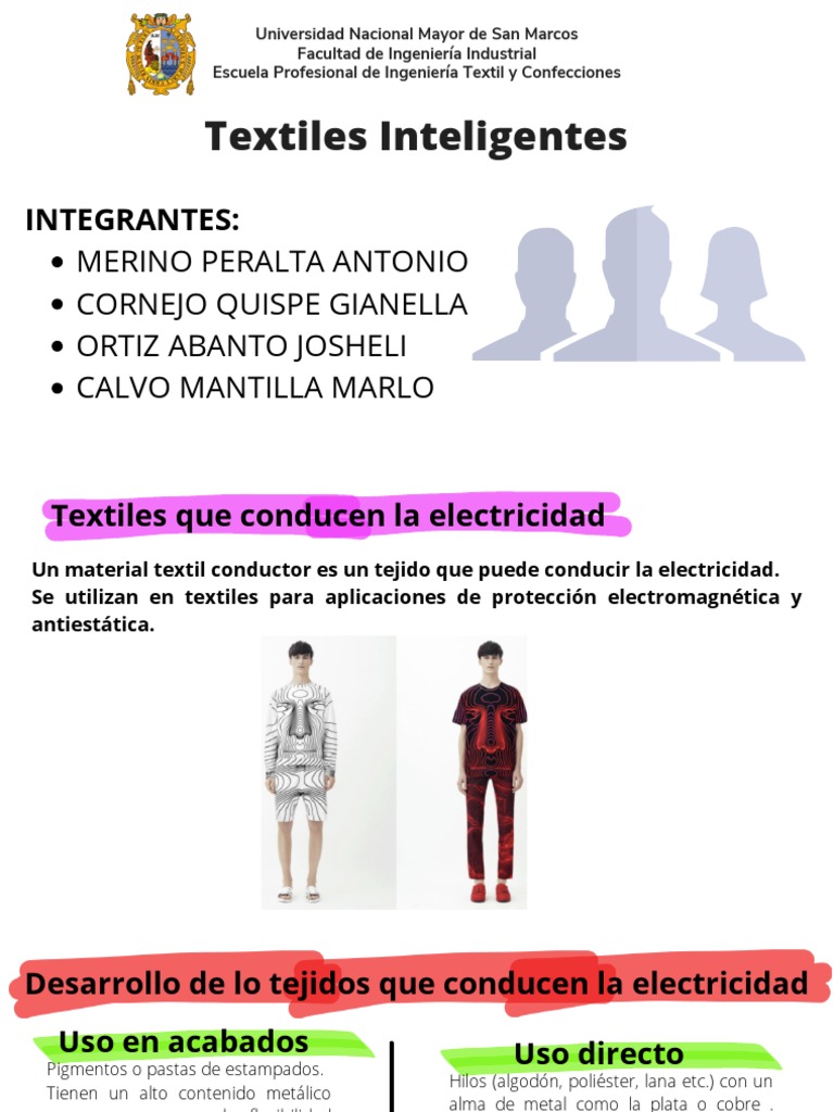 Textiles Inteligentes | PDF | Textiles | Electricidad