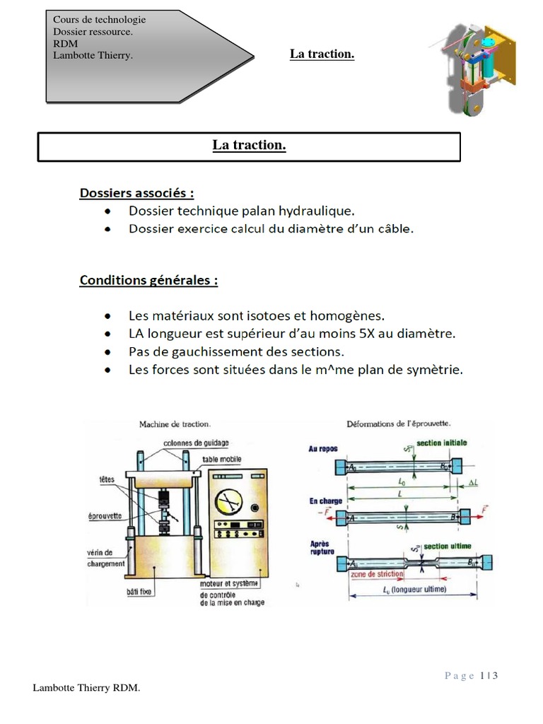 Dossier Ressource RDM La Traction | PDF