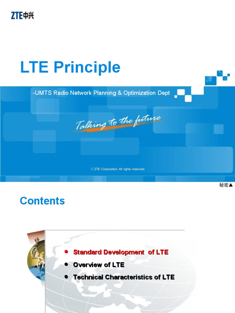 LTE Principle: - UMTS Radio Network Planning & Optimization Dept | PDF | Mimo | Radio
