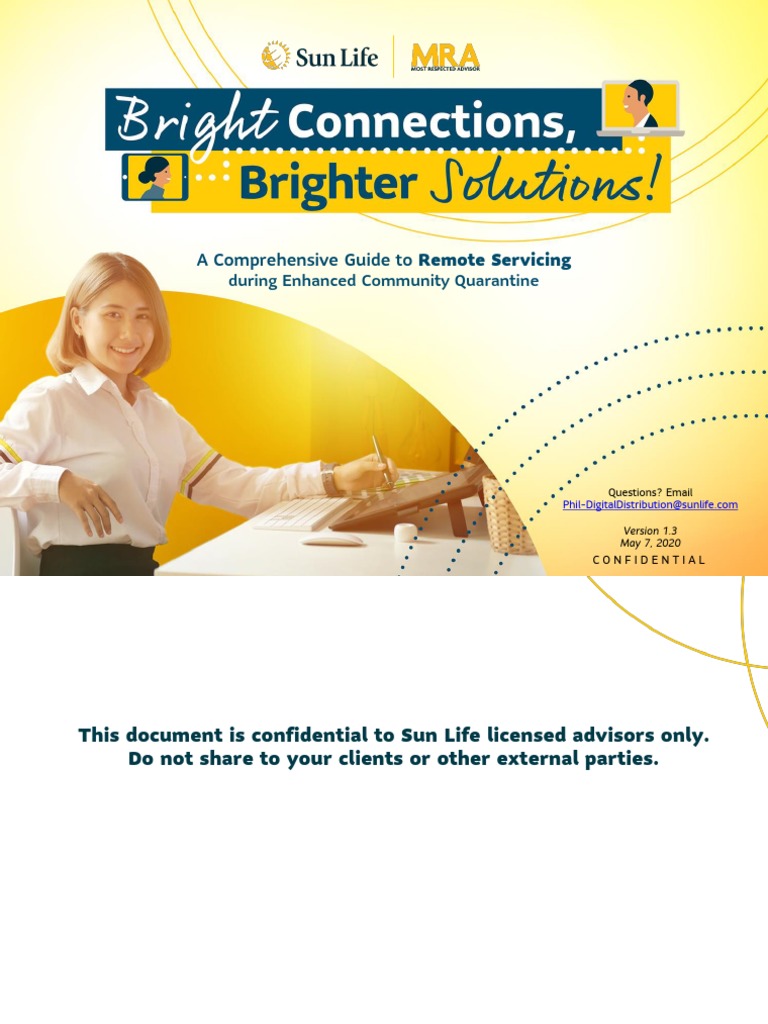 Sun Life Comprehensive Guide To Remote Servicing v1 - 3 7may2020 | PDF
