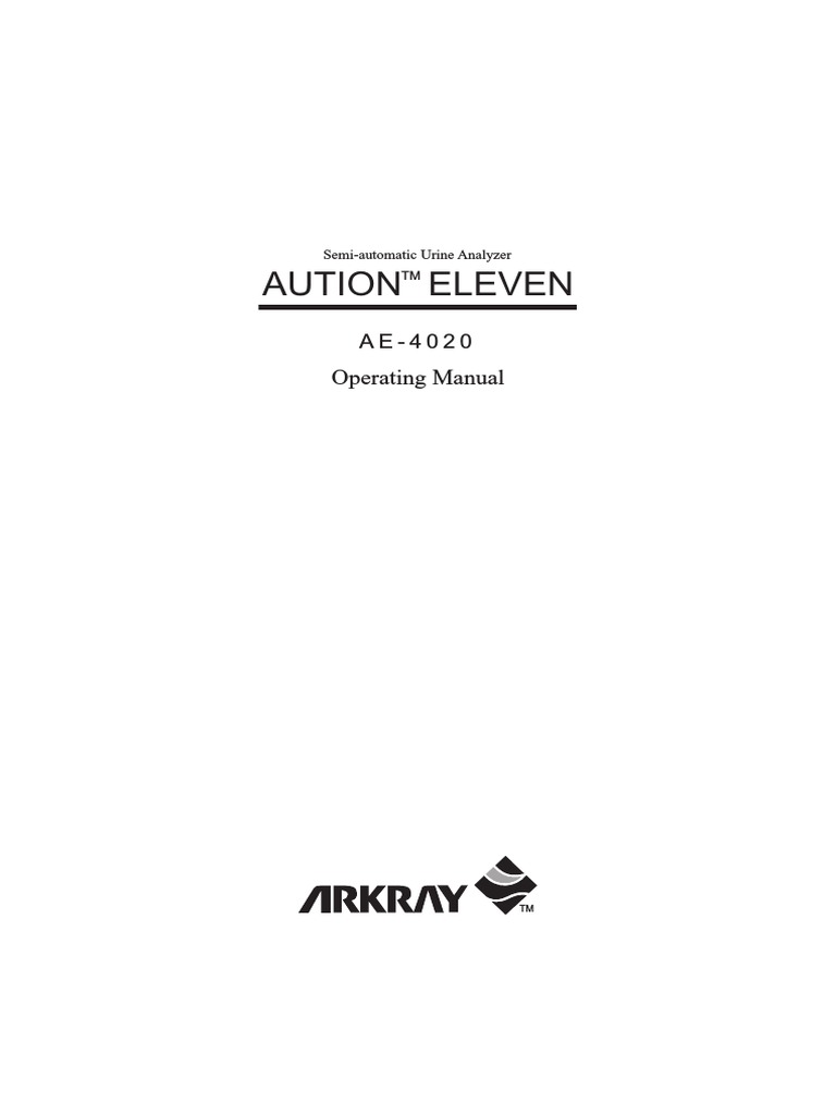 Lector de Orinas Arkray Aution Eleven AE-4020 | PDF | Color | Hue