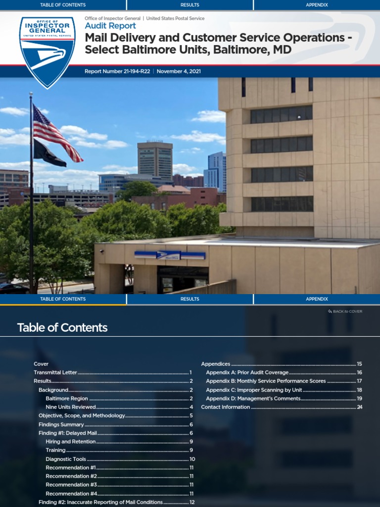 Usps Ig Audit | PDF | United States Postal Service | Mail