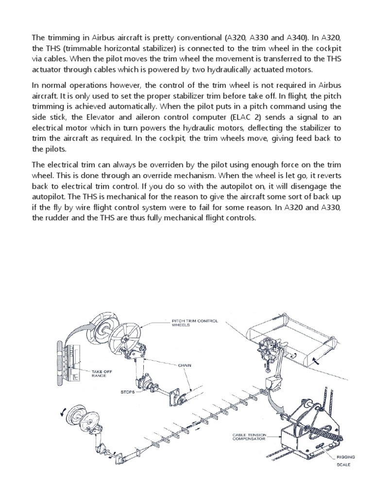 A320 Trim Wheel and THS Operation | PDF | Technology & Engineering