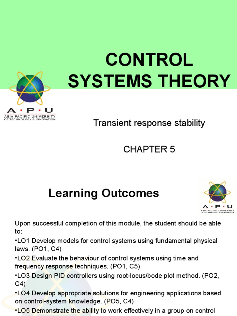 CHAPTER 5 - Transient Response Stability | PDF | Control Theory ...