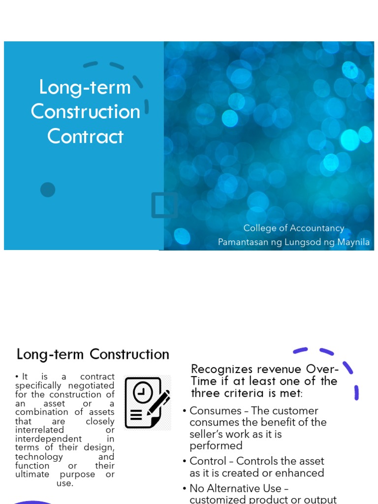 Unit 3 Long Term Construction Contract | PDF | Expense | Business
