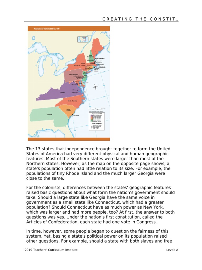 Lesson 8 Creating The Constitution | PDF | Constitutional Convention ...