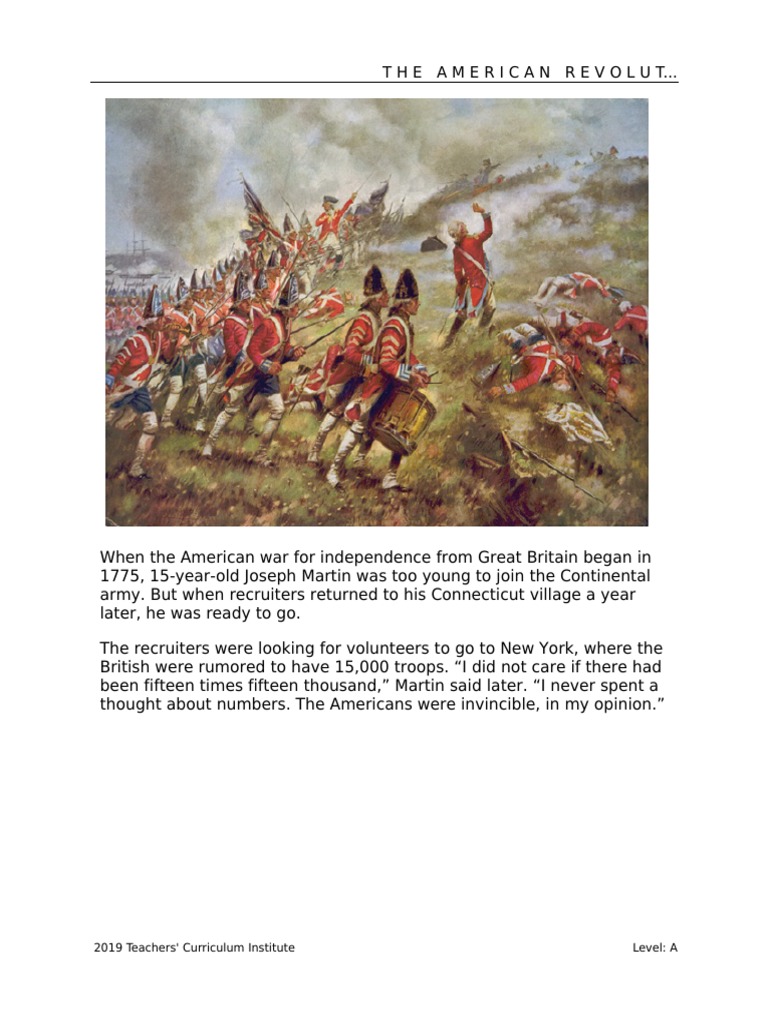 Lesson 7 The American Revolution | PDF | George Washington | American ...
