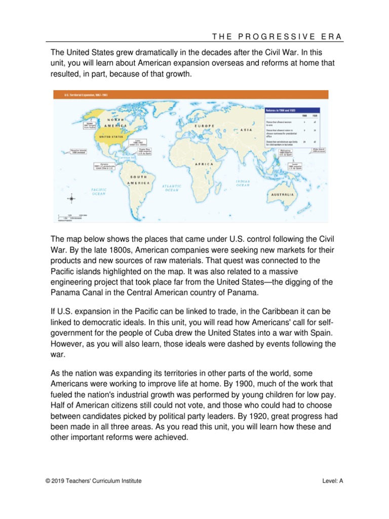 Lesson 27 The Progressive Era | Download Free PDF | People's Party ...