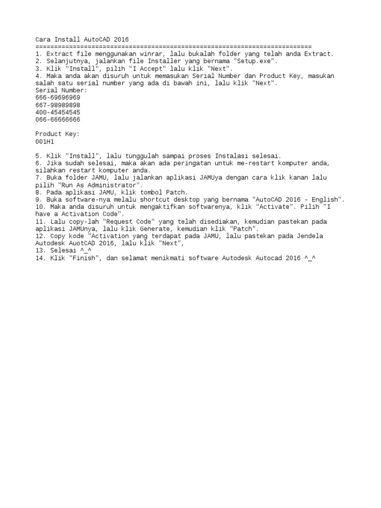Cara Install Autocad 2016 | PDF