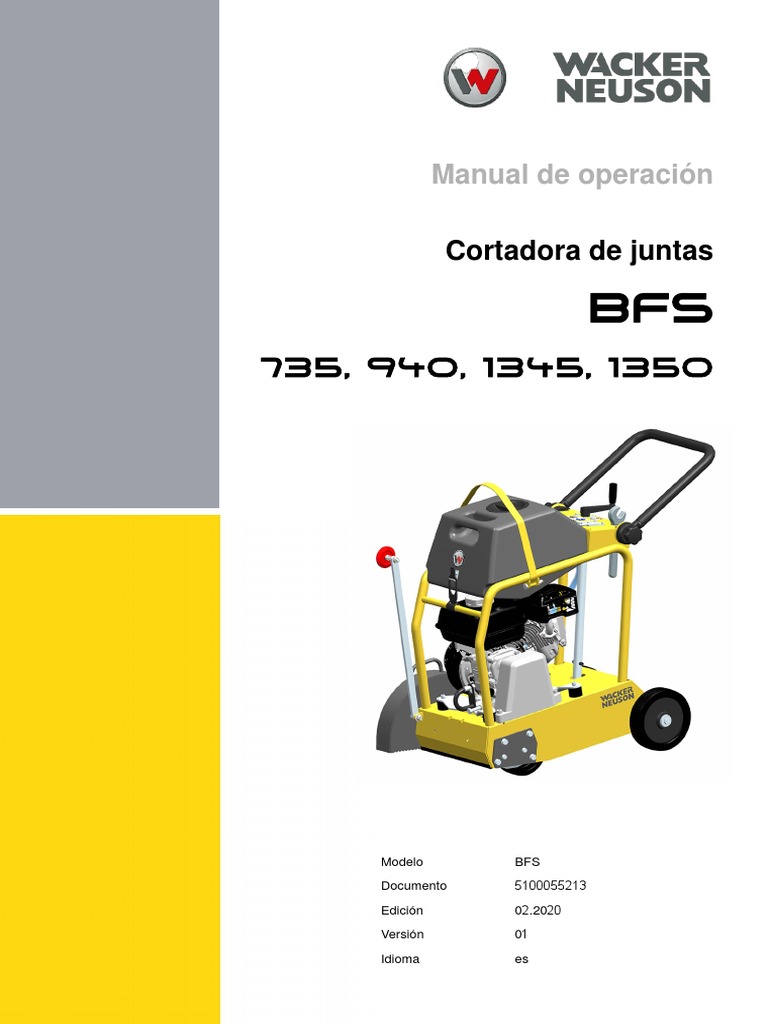 Manual Operador BFS 735-940-1345-1350 | PDF | Hormigón | Tanques