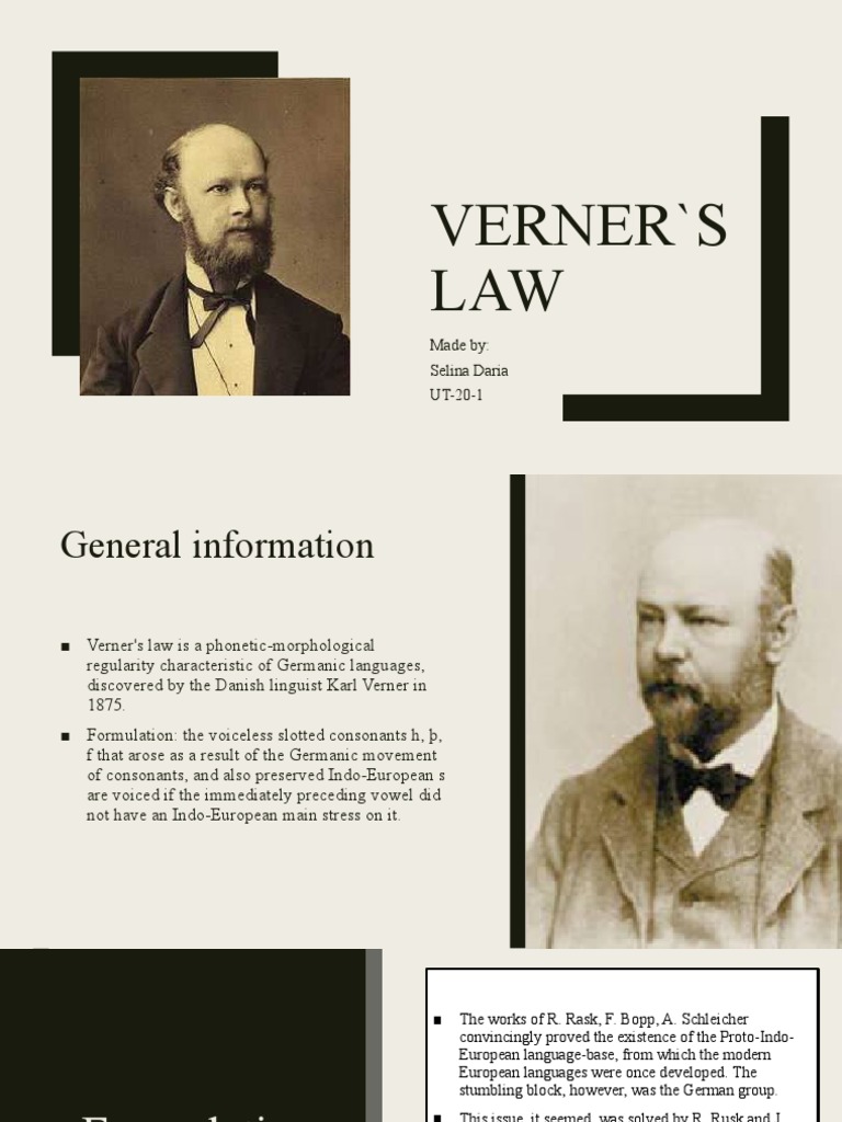 Verner's Law | PDF | Philology | Language Arts & Discipline