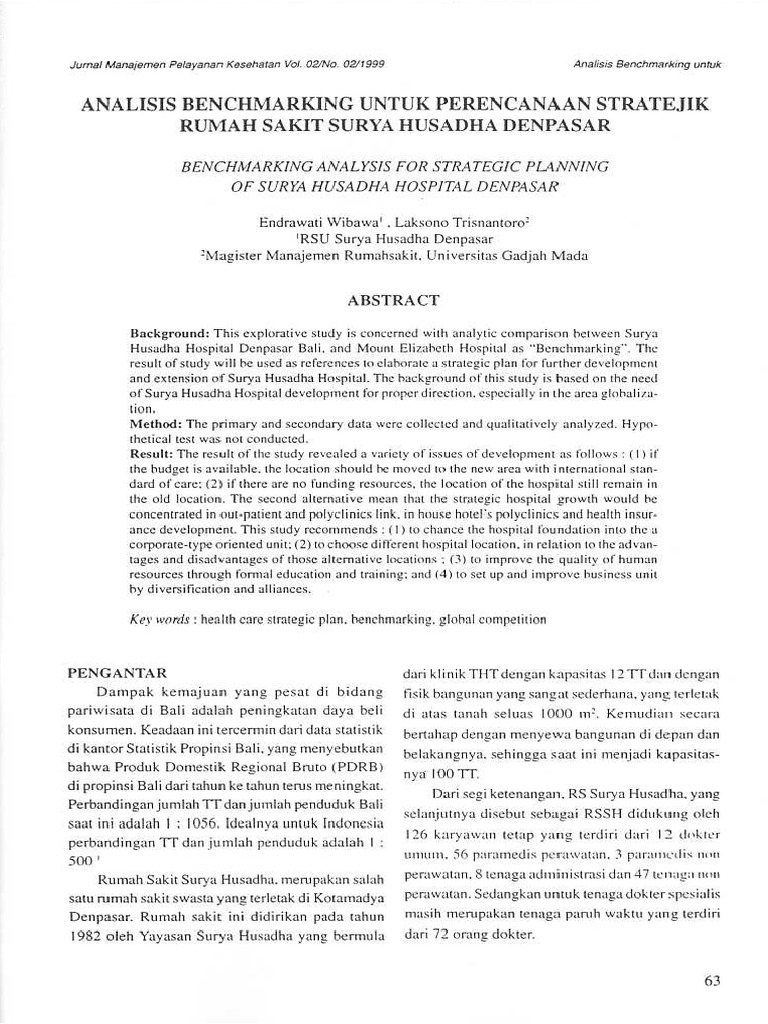 Analisis Benchmarking | PDF