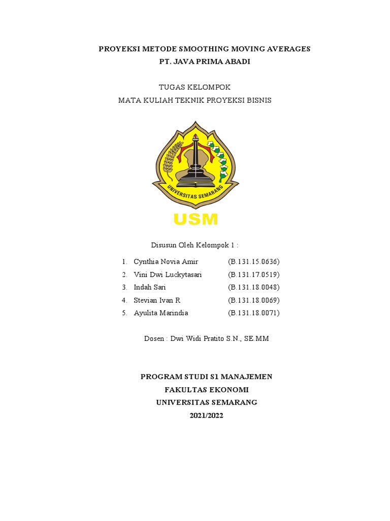 Proyeksi Metode Moving Average PT Java Prima Abadi | PDF