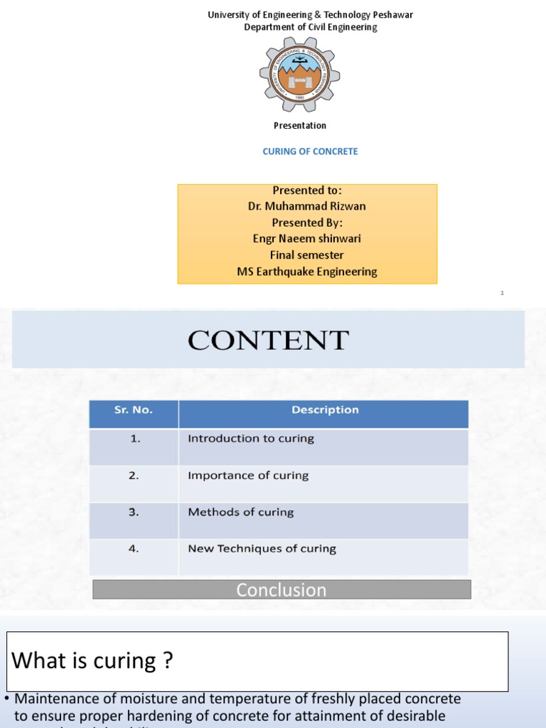 Curing of Concrete | PDF | Concrete | Water