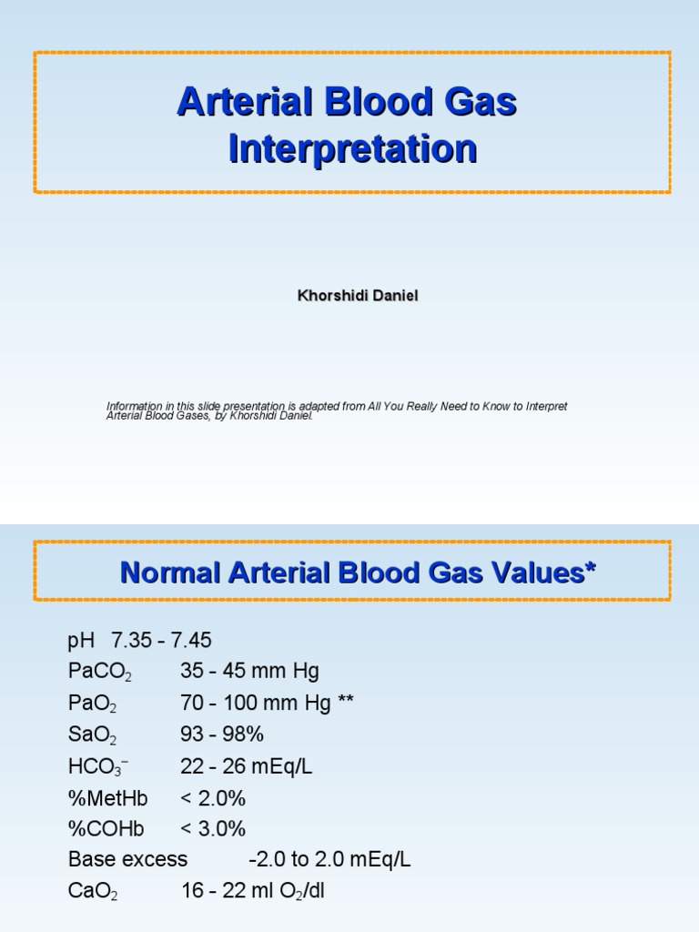 Arterial Blood Gas Interpretation | PDF | Breathing | Hemoglobin