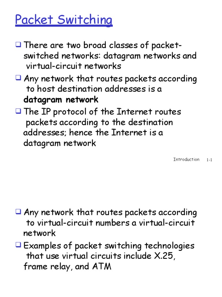 Packet Switching: Datagram Network | PDF | Computer Network | Packet Switching
