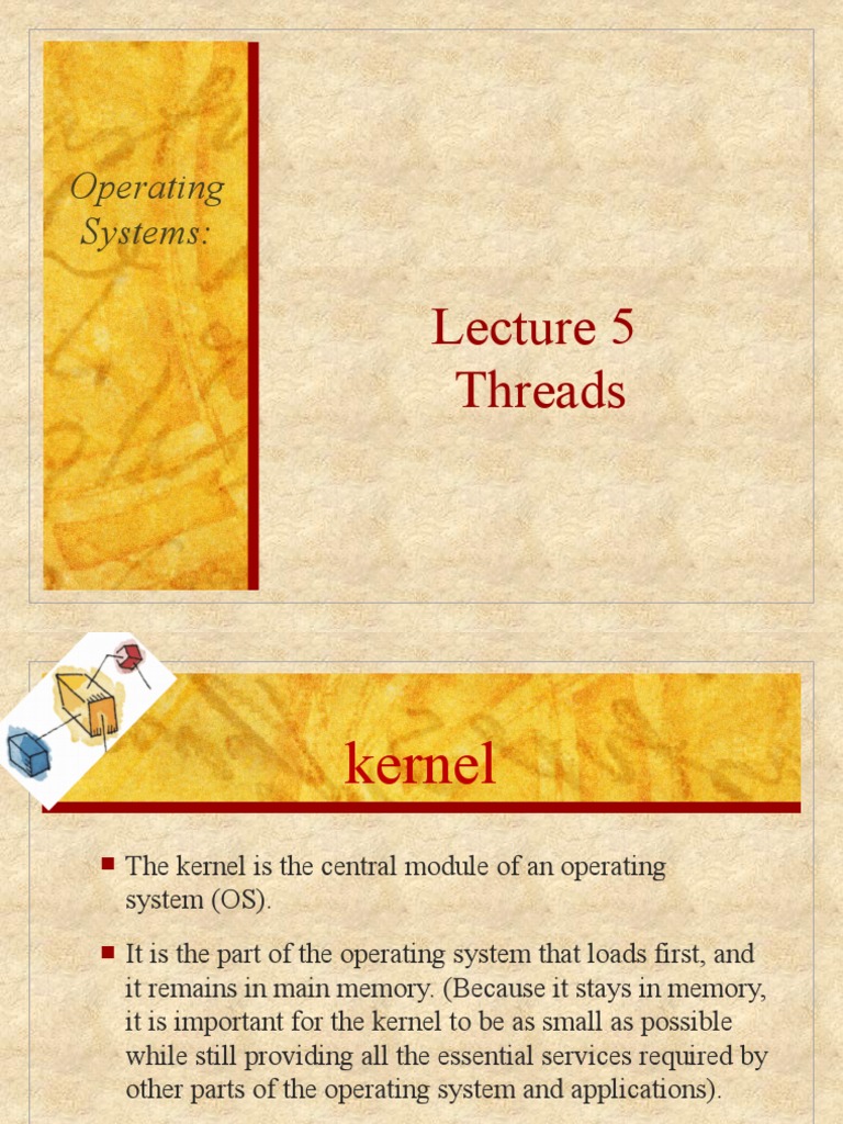 Operating Systems:: Threads | PDF | Thread (Computing) | Kernel (Operating System)