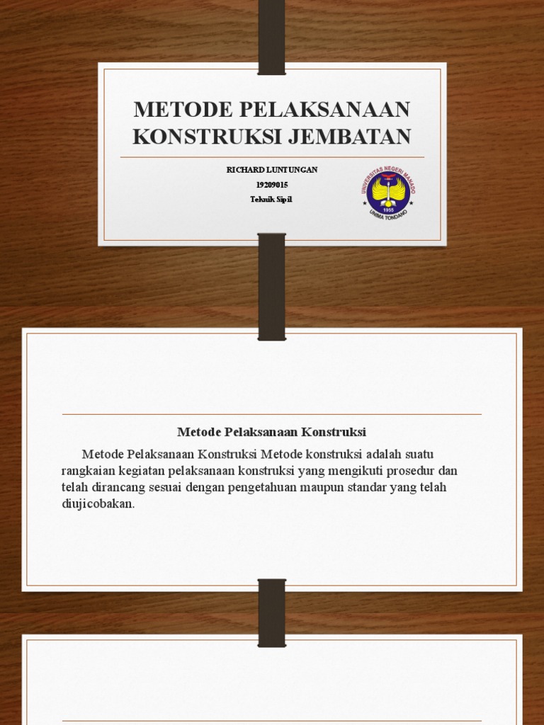 Metode Pelaksanaan Konstruksi Jembatan | PDF | Teknologi & Rekayasa