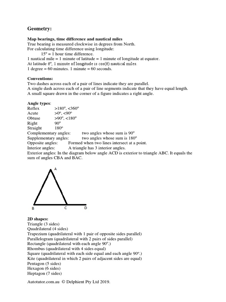 Geometry L1 | PDF | Triangle | Rectangle