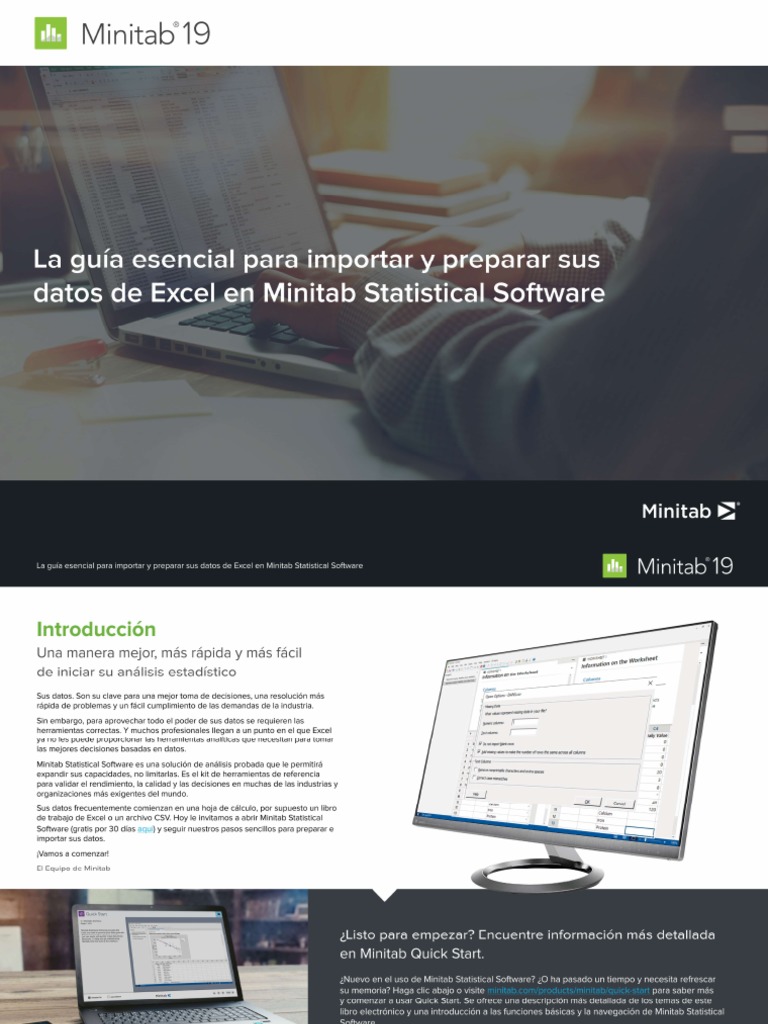 Minitab Guia Importar Datos Excel | PDF