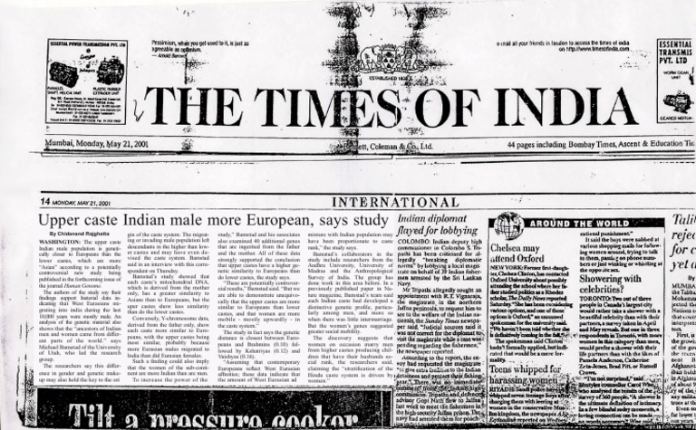 Upper Caste Indian Genetics Study | PDF | Caste | Genetics