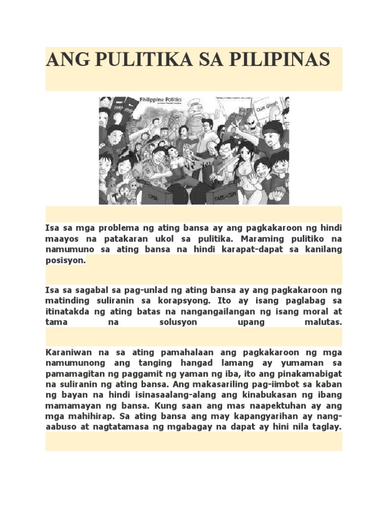 Ang Pulitika Sa Pilipinas | PDF