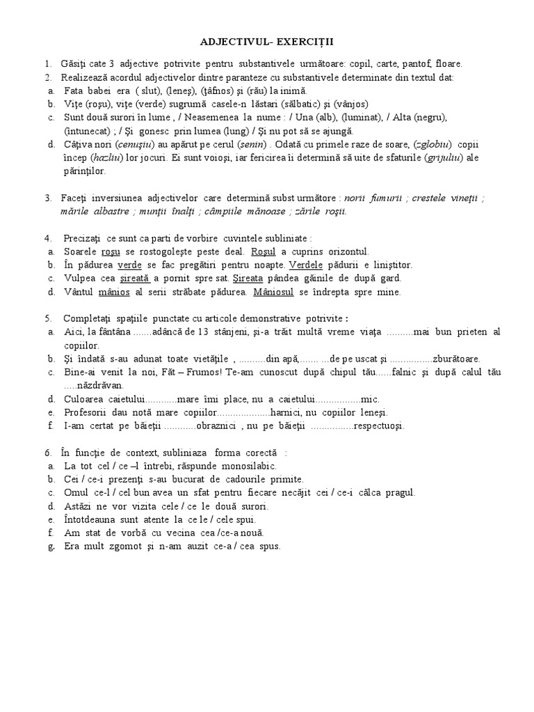 ADJECTIVUL | PDF