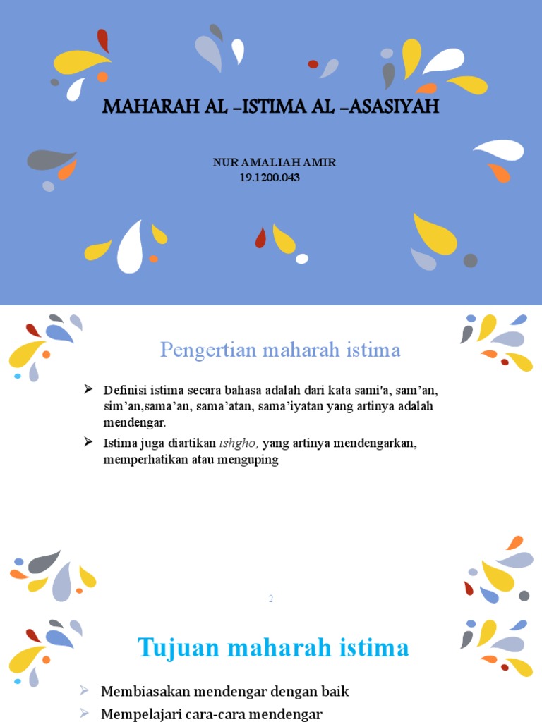 Maharah Istima Amaliah | PDF