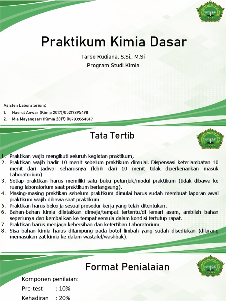 Responsi Praktikum Kimia Dasar 2020 | PDF