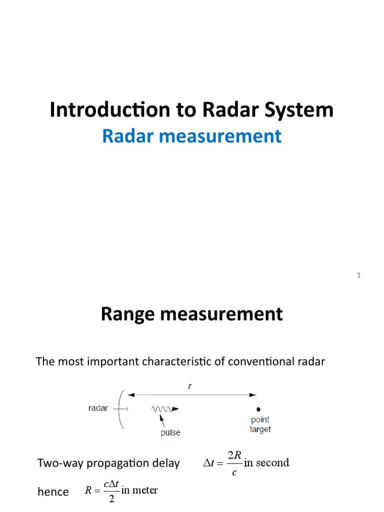 Introduction To Radar System | PDF | Radar | Broadcast Engineering