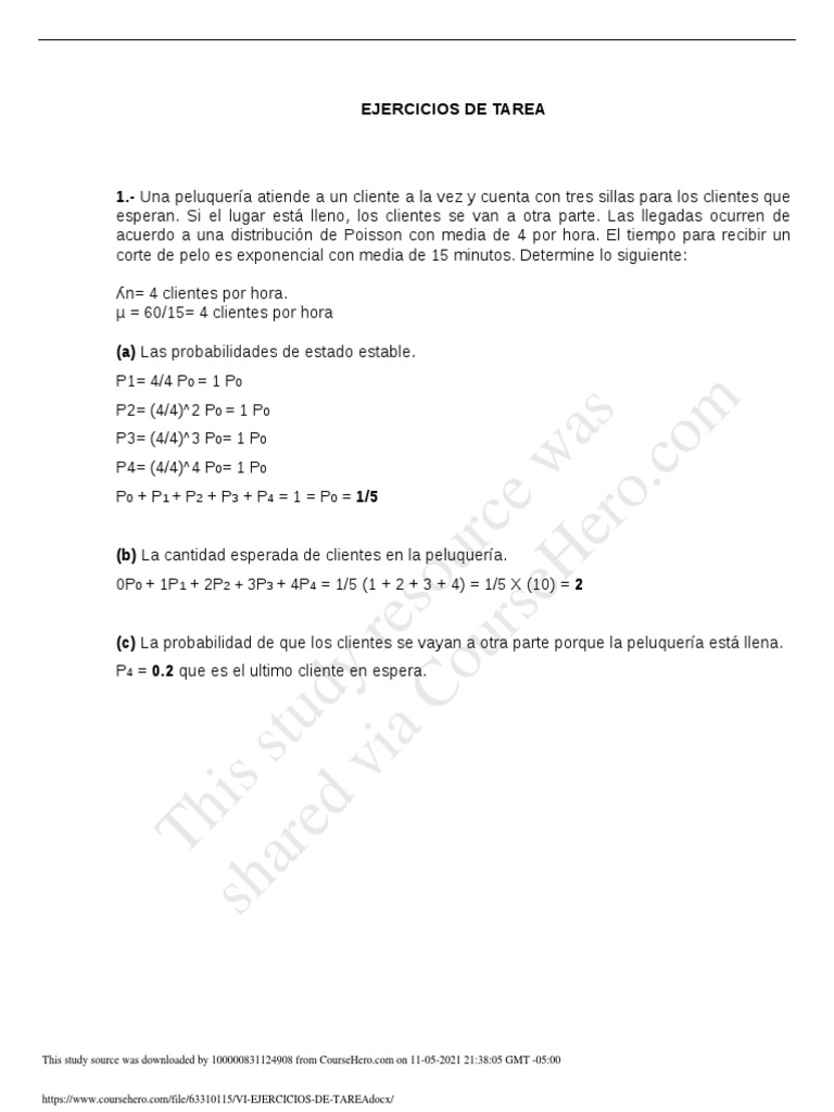 Vi Ejercicios de Tarea | PDF