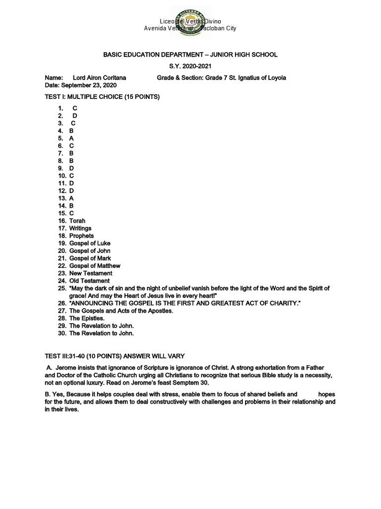 Exam Cle Pass | PDF | Jesus | Revelation