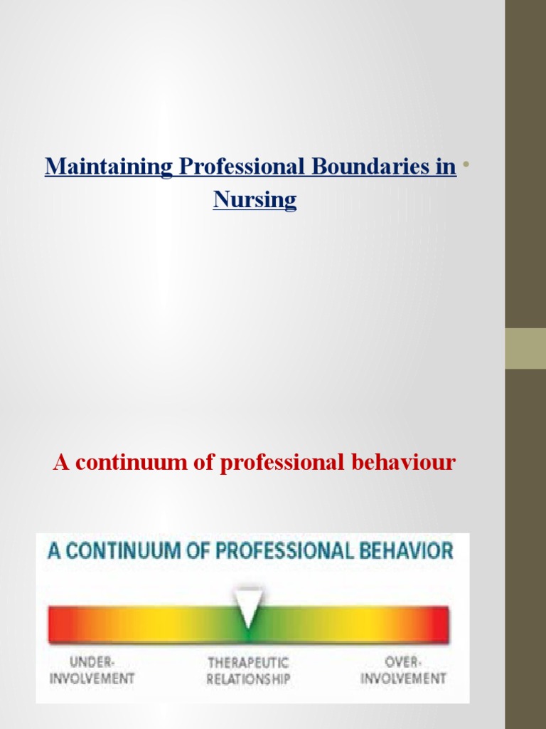 Maintaining Professional Boundaries in Nursing | PDF | Nursing | Patient