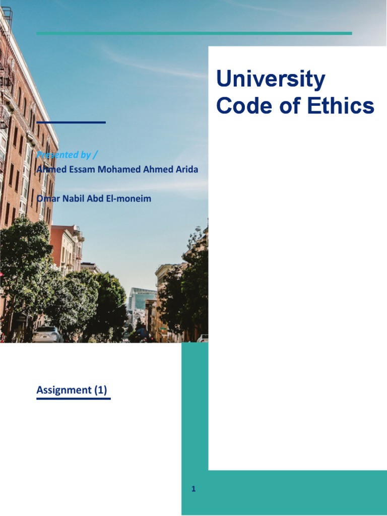 University Code of Ethics University Code of Ethics: Presented by | PDF ...