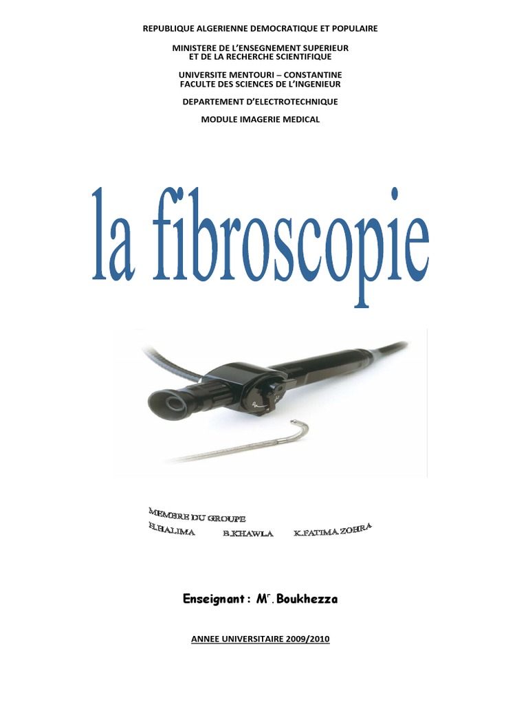 Introduction à la fibroscopie médicale | PDF | Endoscopie | Fibre optique