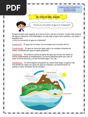 Hojas De Trabajo Sobre El Ciclo Del Agua, Segundo Grado
