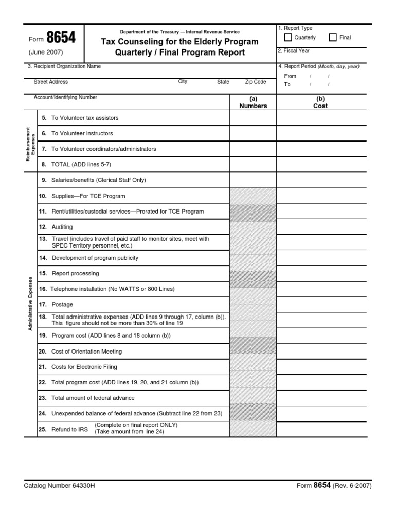 US Internal Revenue Service: f8654 | Internal Revenue Service | Tax ...