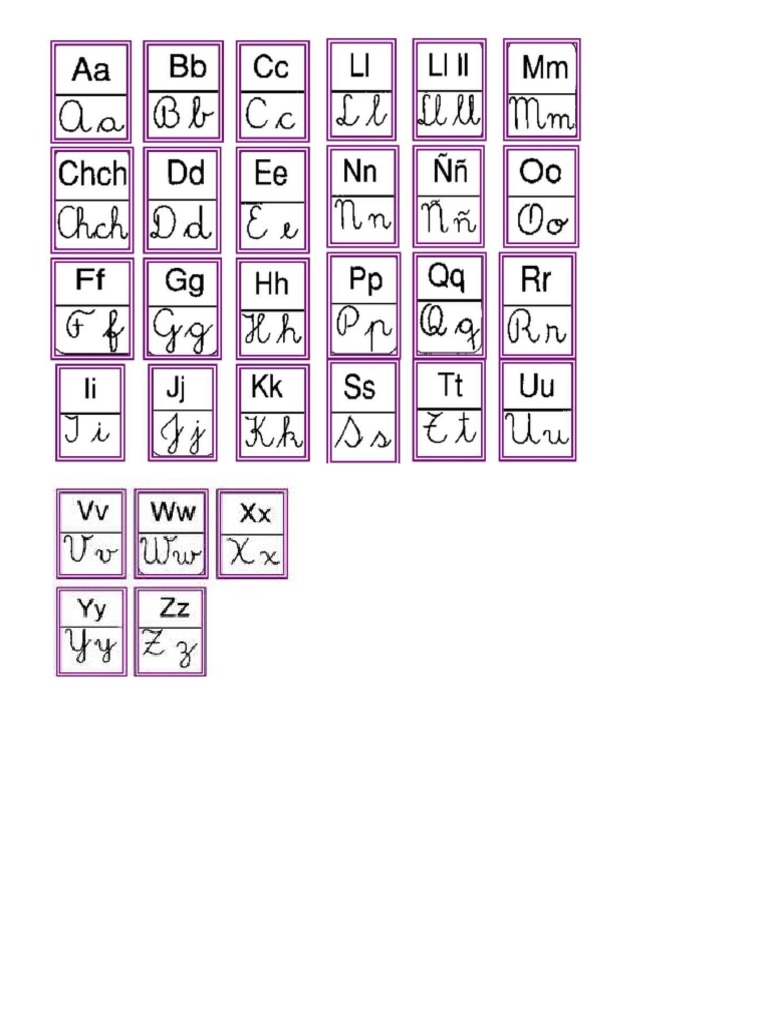 Abecedario Letra Ligada e Imprenta | PDF