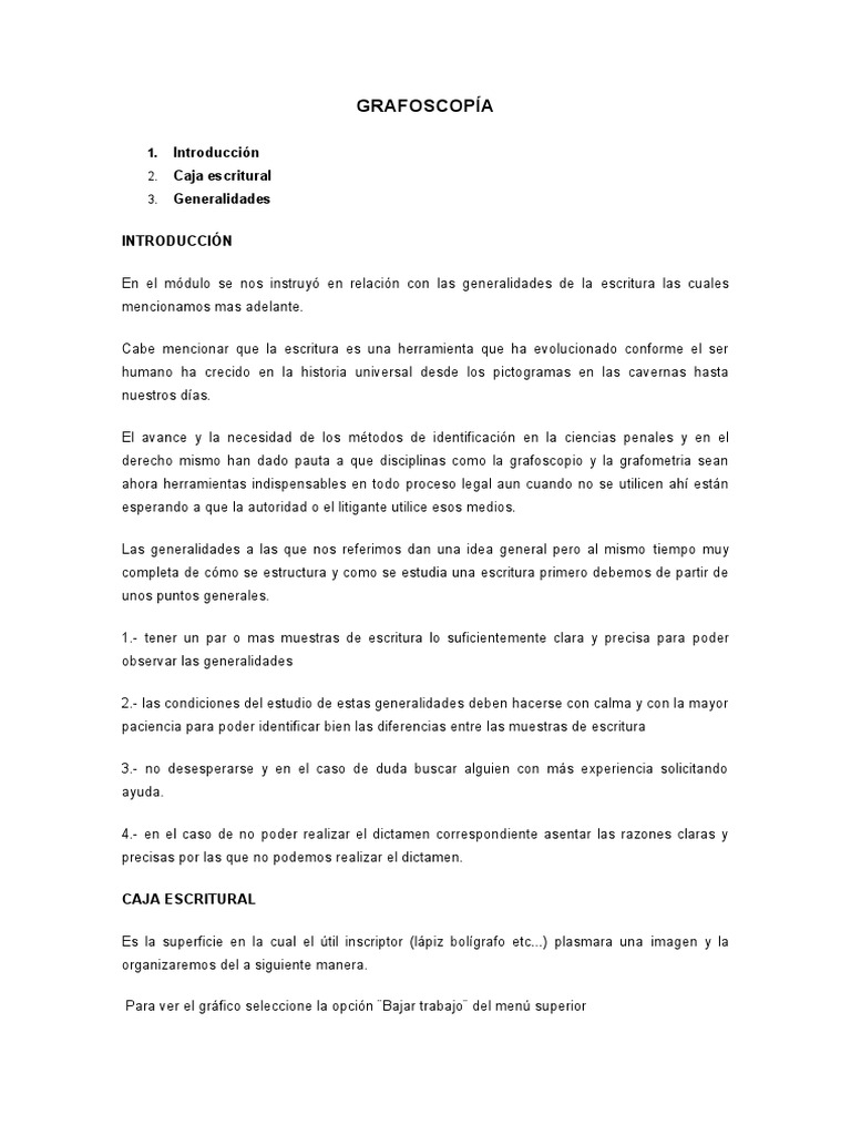 GRAFOSCOPÍA | PDF | Escritura