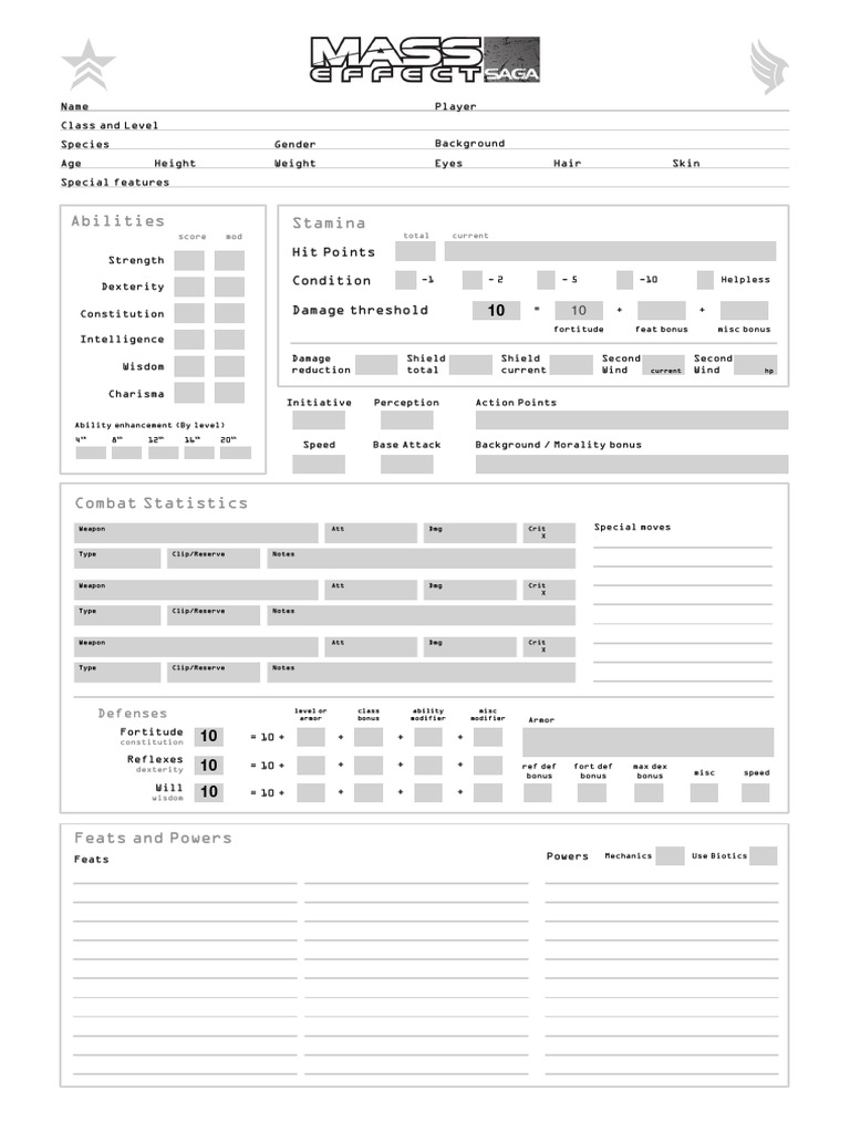Character Stats and Abilities Overview | PDF