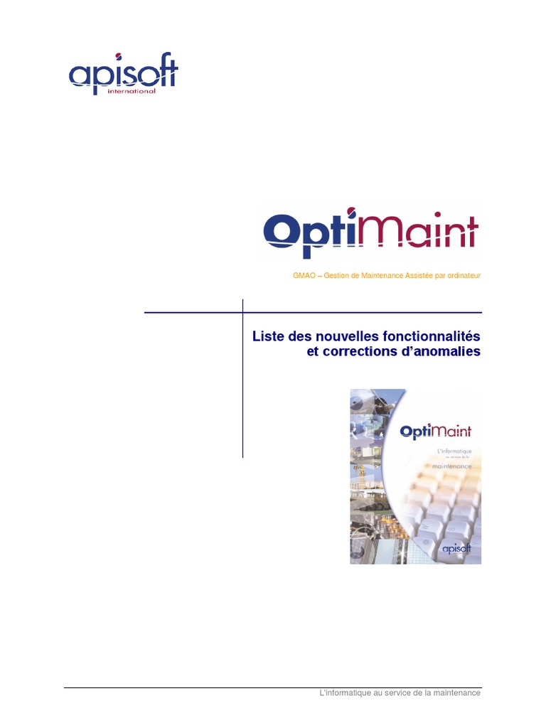 GMAO OptiMaint - Readme | PDF | Facture | Informatique