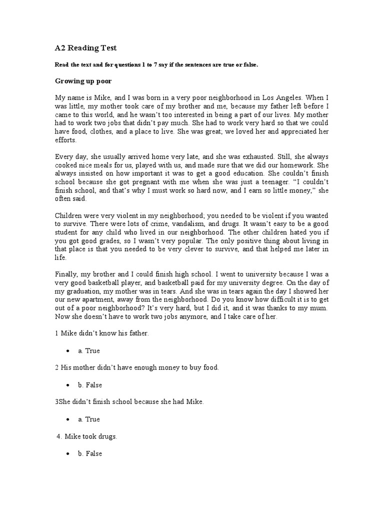 A2 Reading Growing Poor Aranelys - M - Lazo - Campo | PDF