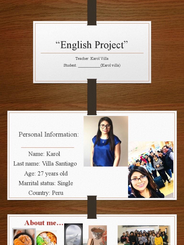"English Project": Teacher: Karol Villa Student: - (Karol Villa) | PDF