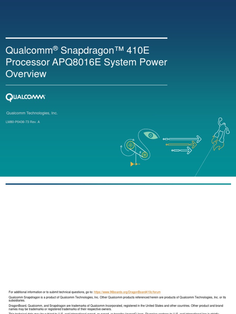 Lm80-p0436-73 A Qualcomm Snapdragon 410e Processor Apq8016e System Power Overview | PDF ...