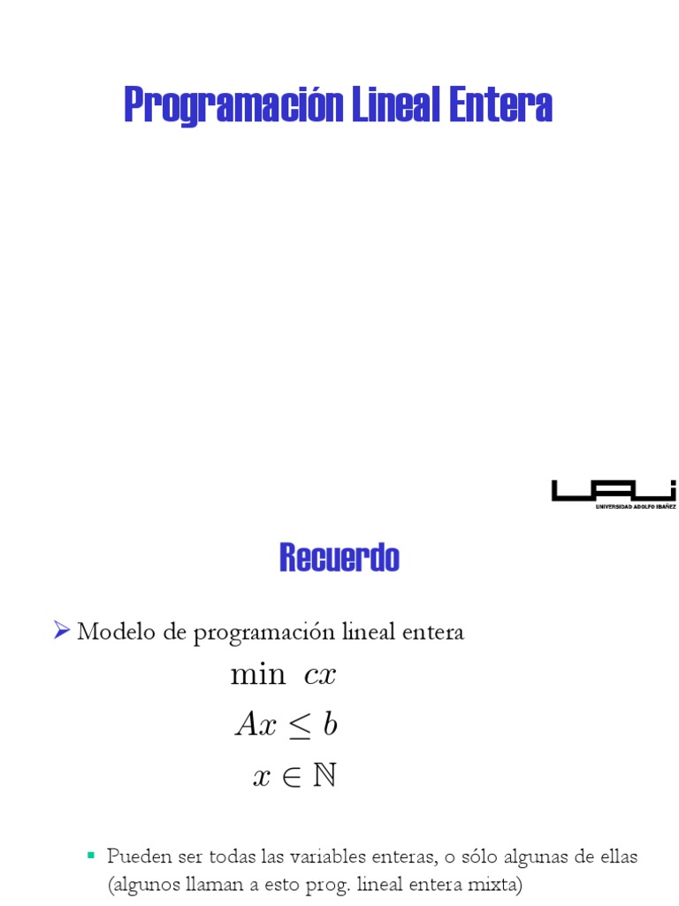 Capitulo 7 - Branch and Bound | PDF | Programación lineal | Matemáticas discretas