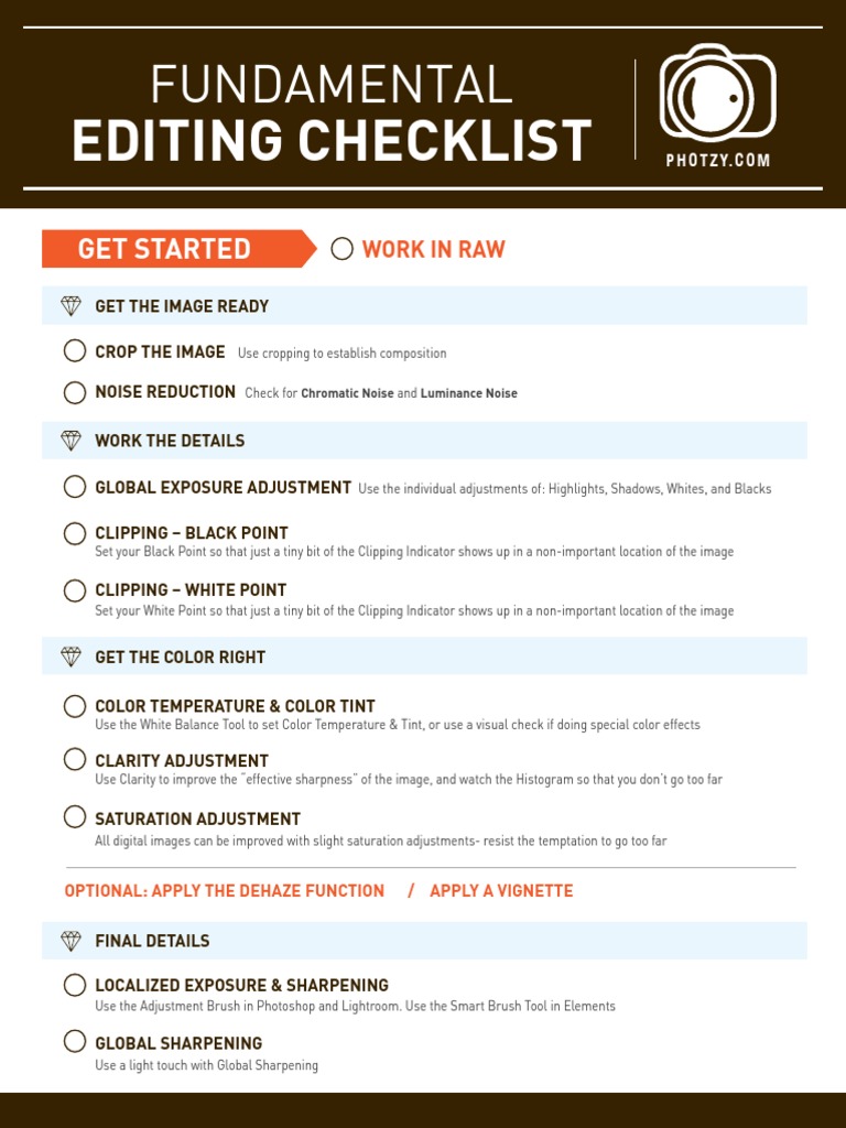 Fundamental+Editing Checklist | Download Free PDF | Adobe Photoshop ...