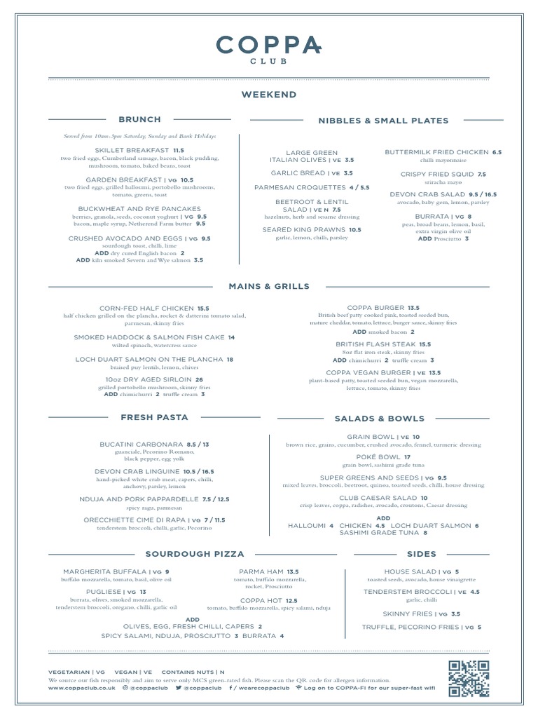 Coppa Menu BRUNCH 250x375 TOWER | PDF | Salad | Hamburgers